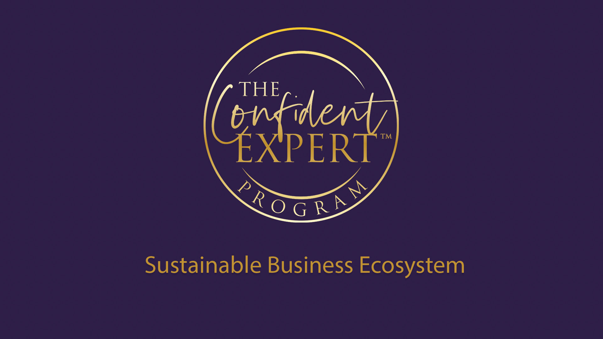 Sustainable Business Ecosystem (Landing page) - Confident Expert Program