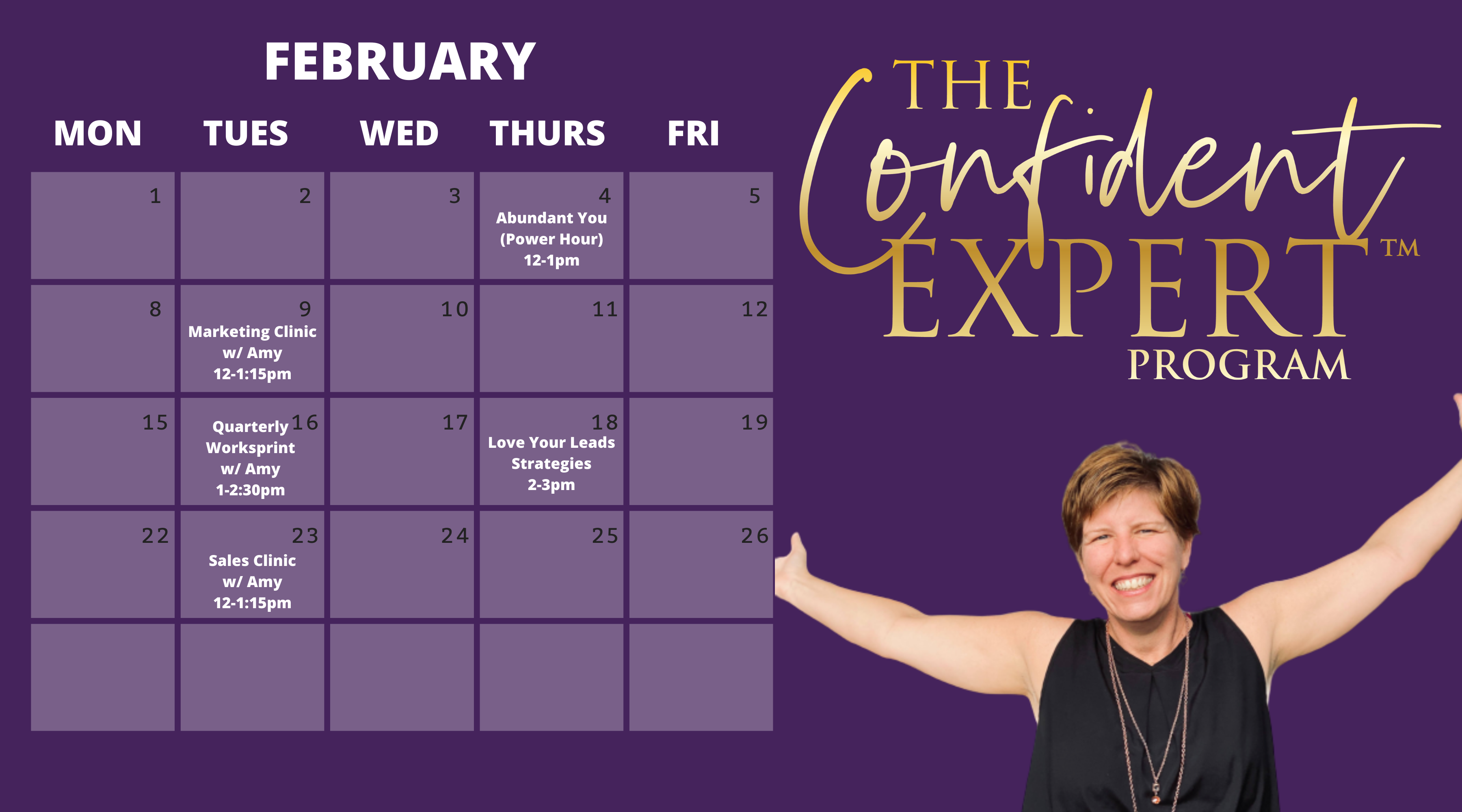 NEW TCE Calendar – FEB 2021 | Confident Expert Program